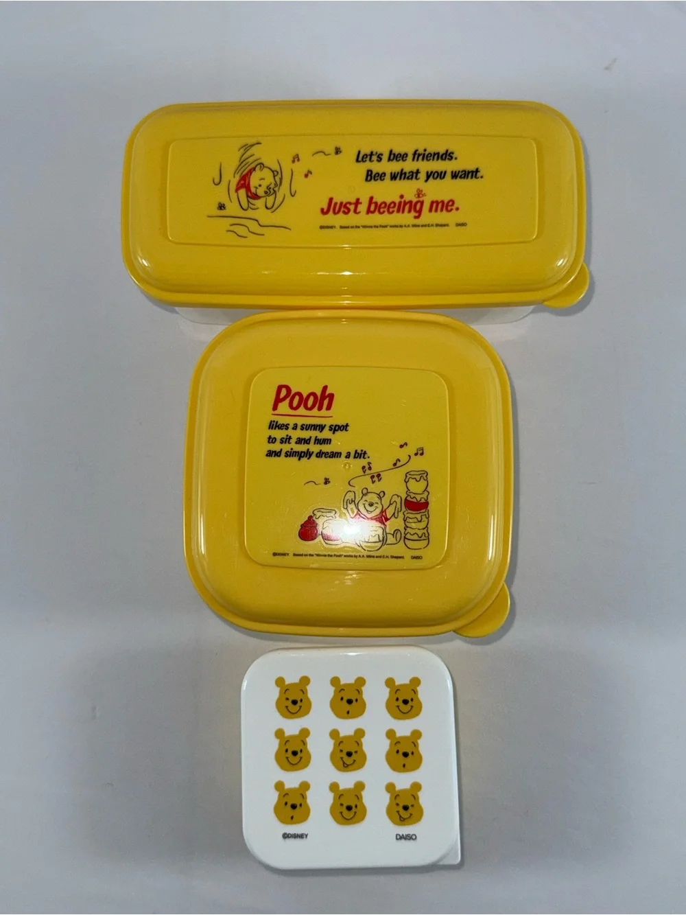 Disney | Kitchen | Nwtdisney X Daiso Winniethepooh Set Of 3 Food ...